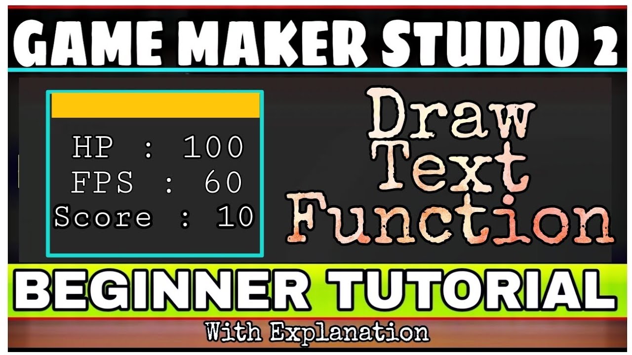 Game Maker Studio 2 Draw Text Function 7 By Mnj Youtube