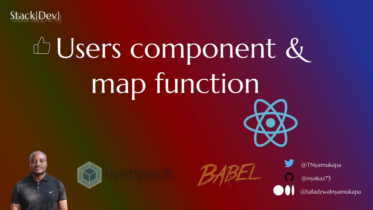 React Users Component Map Function Youtube