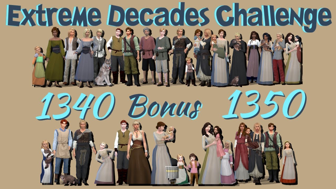 The Sims 4 Ultimate Decade Challenge Bonus 1340s Recap Youtube