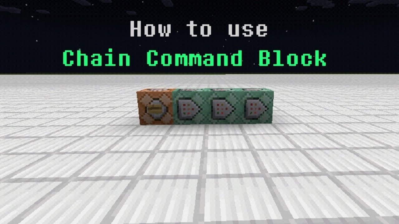 How To Use Chain Command Block Minecraft Youtube