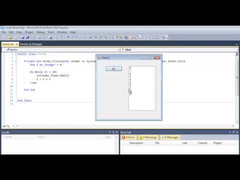 Visual Basic Do While Loop Tutorial Using A List Box Vb Net Algorithm