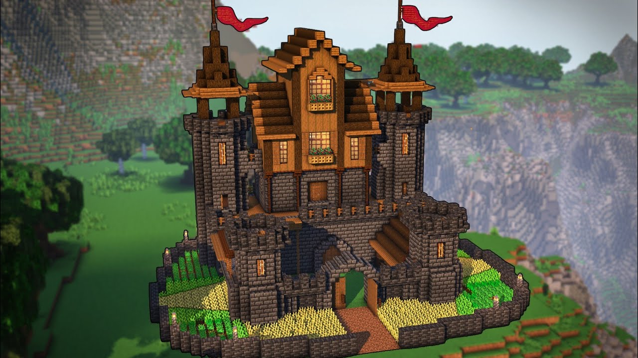 Minecraft How To Build A Deepslate Castle For Survival Tutorial