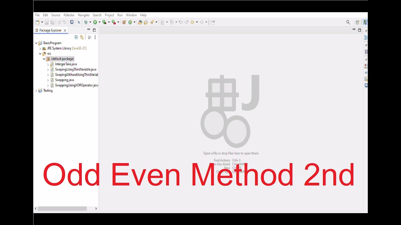 Java Odd Even Program Method Second Youtube