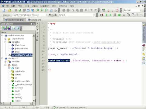 Phpedit Code Browser Tutorial Youtube