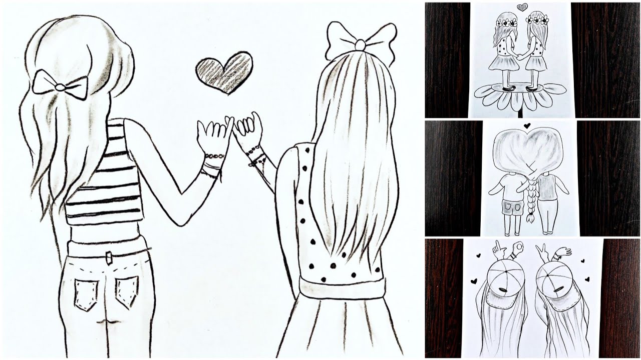 Bff Desene In Creion Cu Fete Imagini Pentru Bff Cizimi Art Drawings