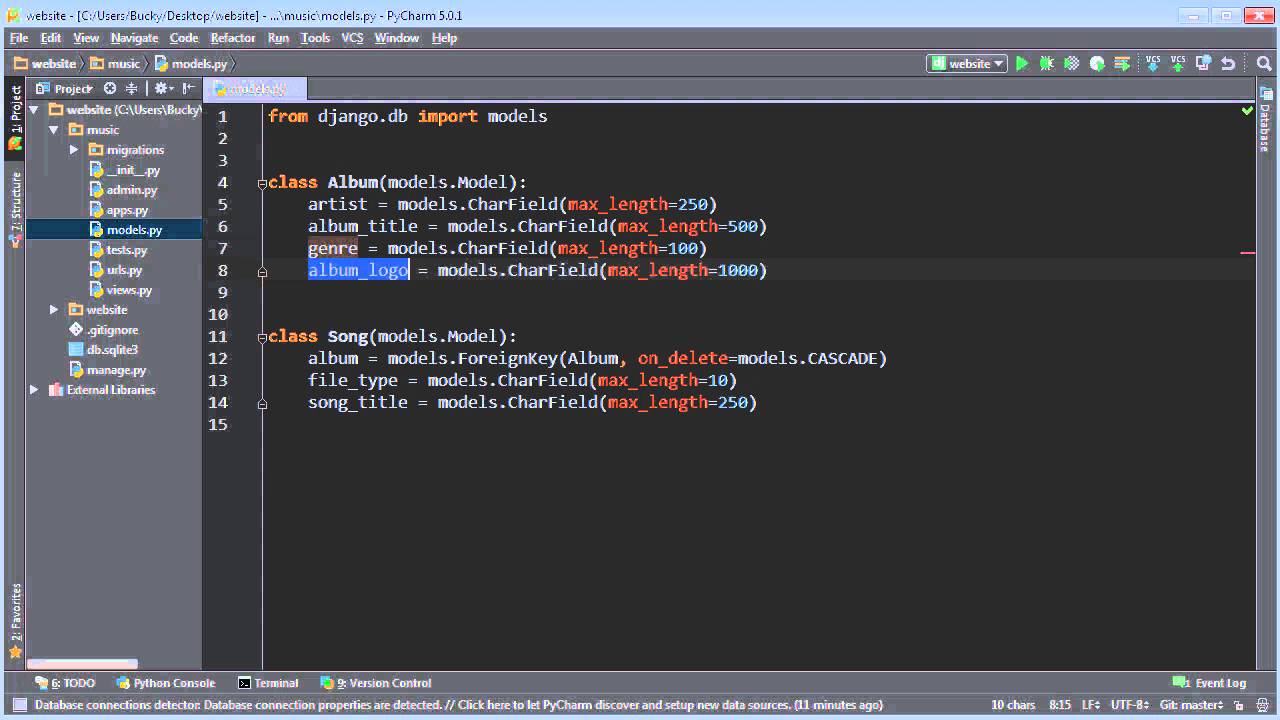 Django Tutorial For Beginners 9 Database Api Youtube