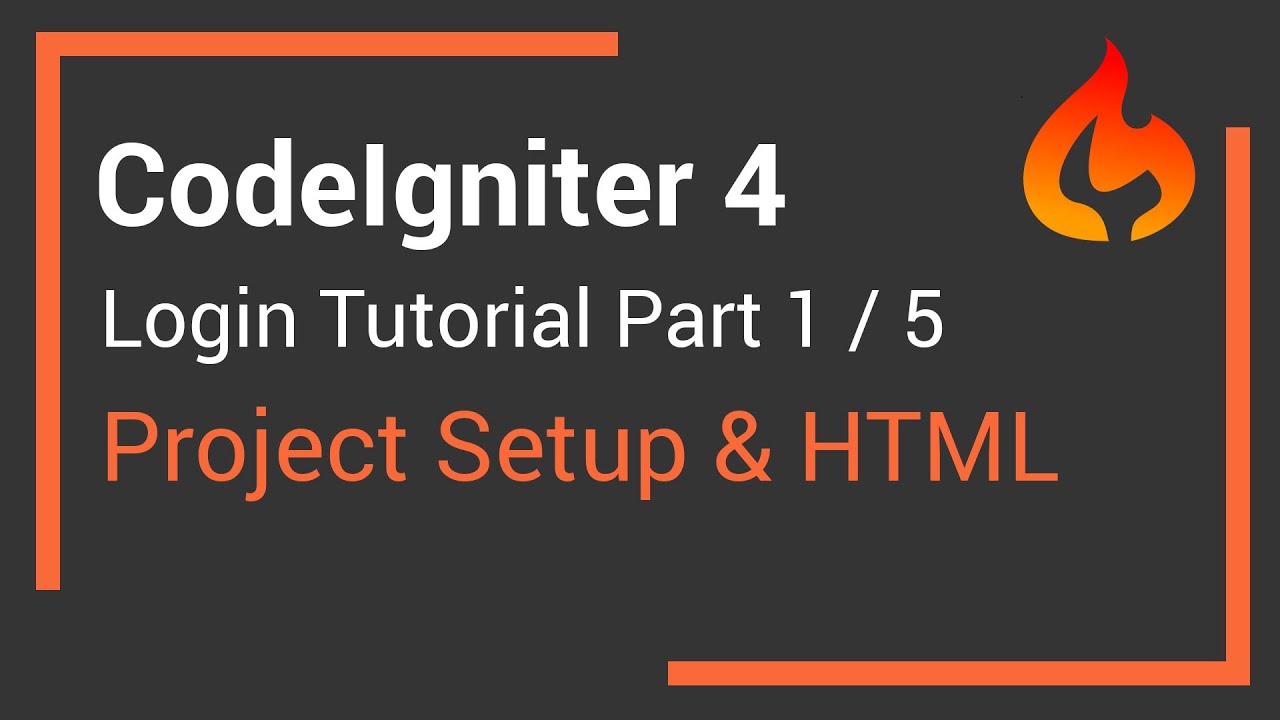 Codeigniter 4 User Login Tutorial Part 1 Project Setup Html Youtube