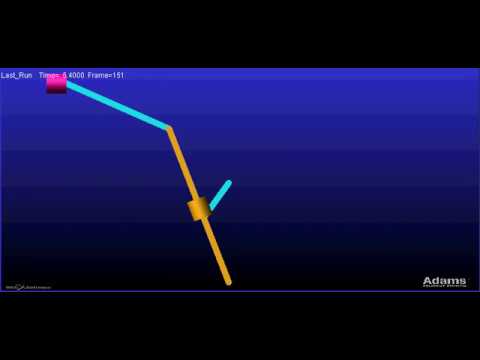 Quick Return Mechanism Using Msc Adams Simulation Youtube