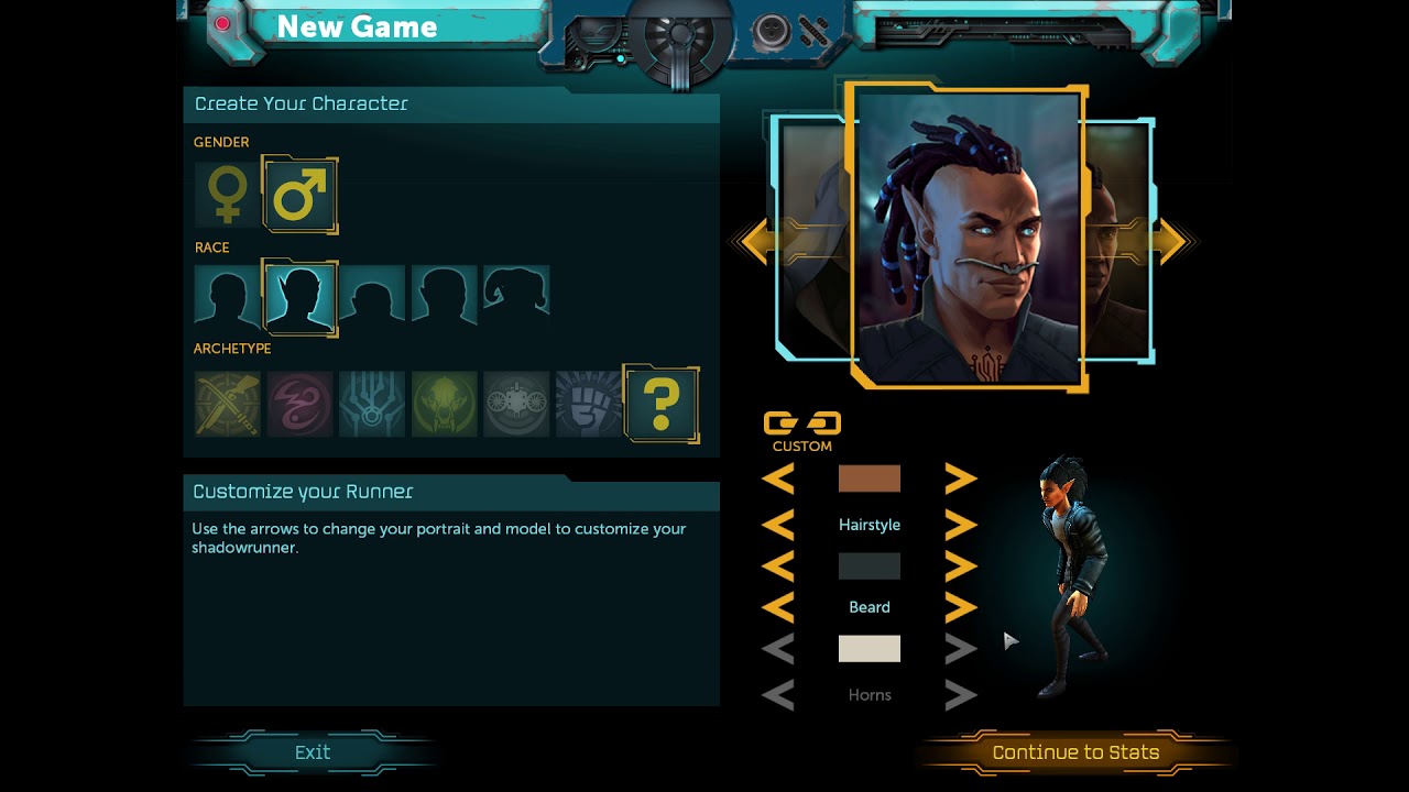 Shadowrun Returns Longplay 001 Character Creation Youtube