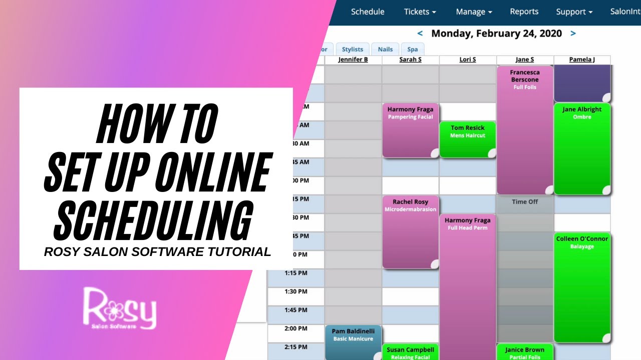 Salon Software Online Scheduling Tutorial Rosy Salon Software Youtube