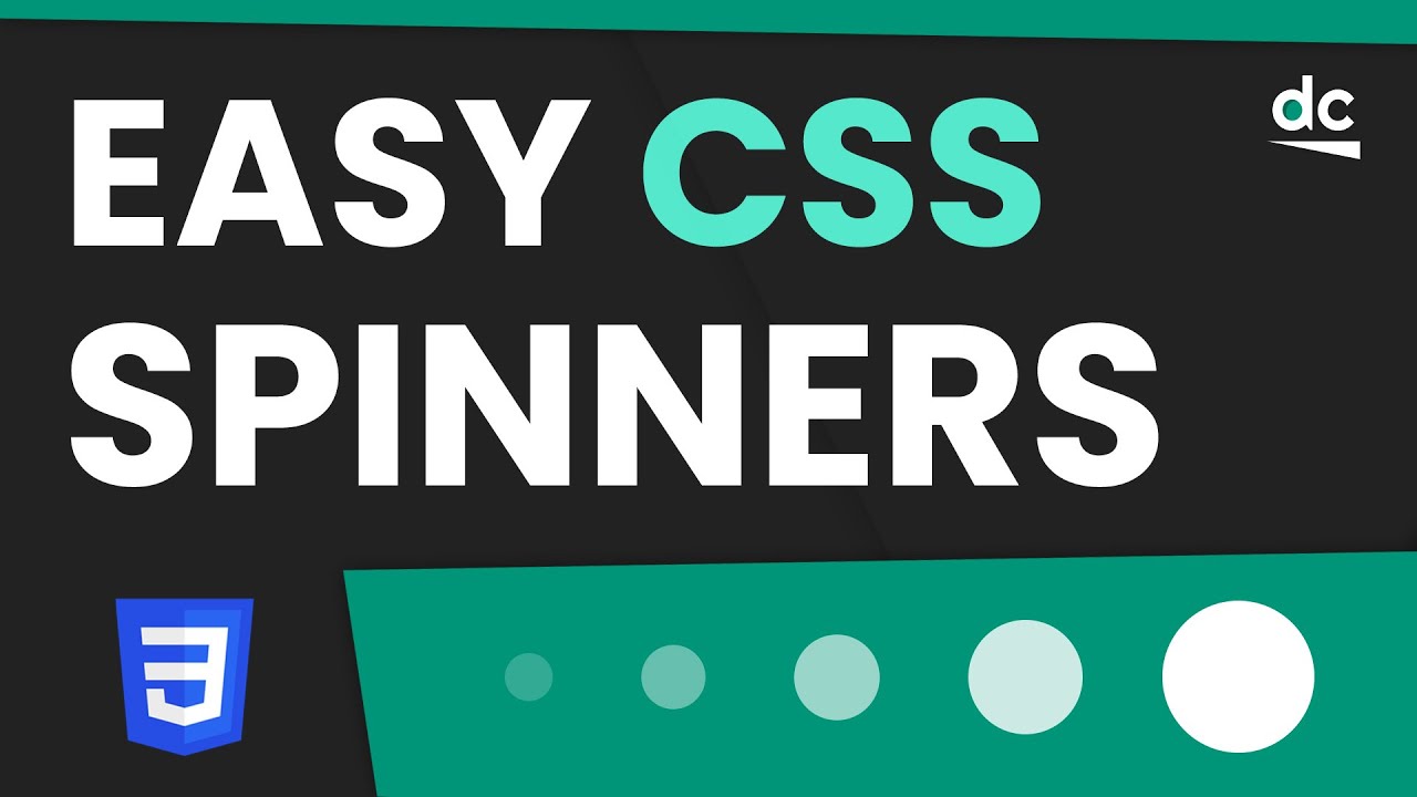 Easy Css Only Circle Loading Spinners Tutorial Youtube