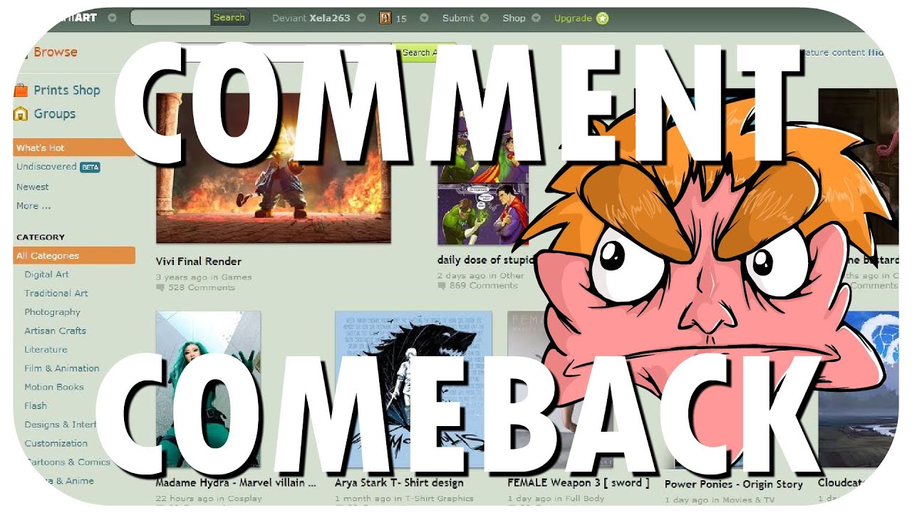 Comment Comeback I Hate Deviantart Edited Re Upload Youtube