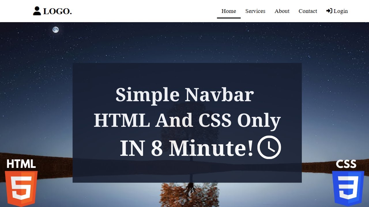 How To Create A Navbar Using Html And Css Website Header Design