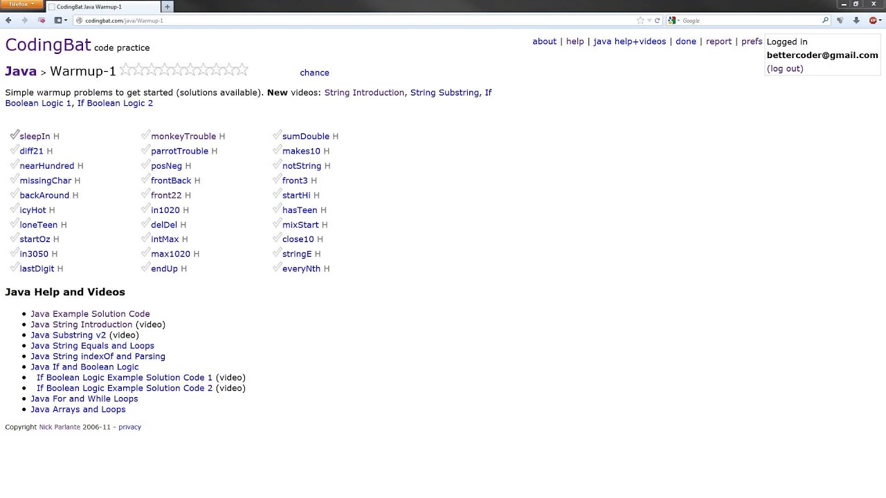 Codingbat Java Warmup 1 Solutions Introduction Youtube