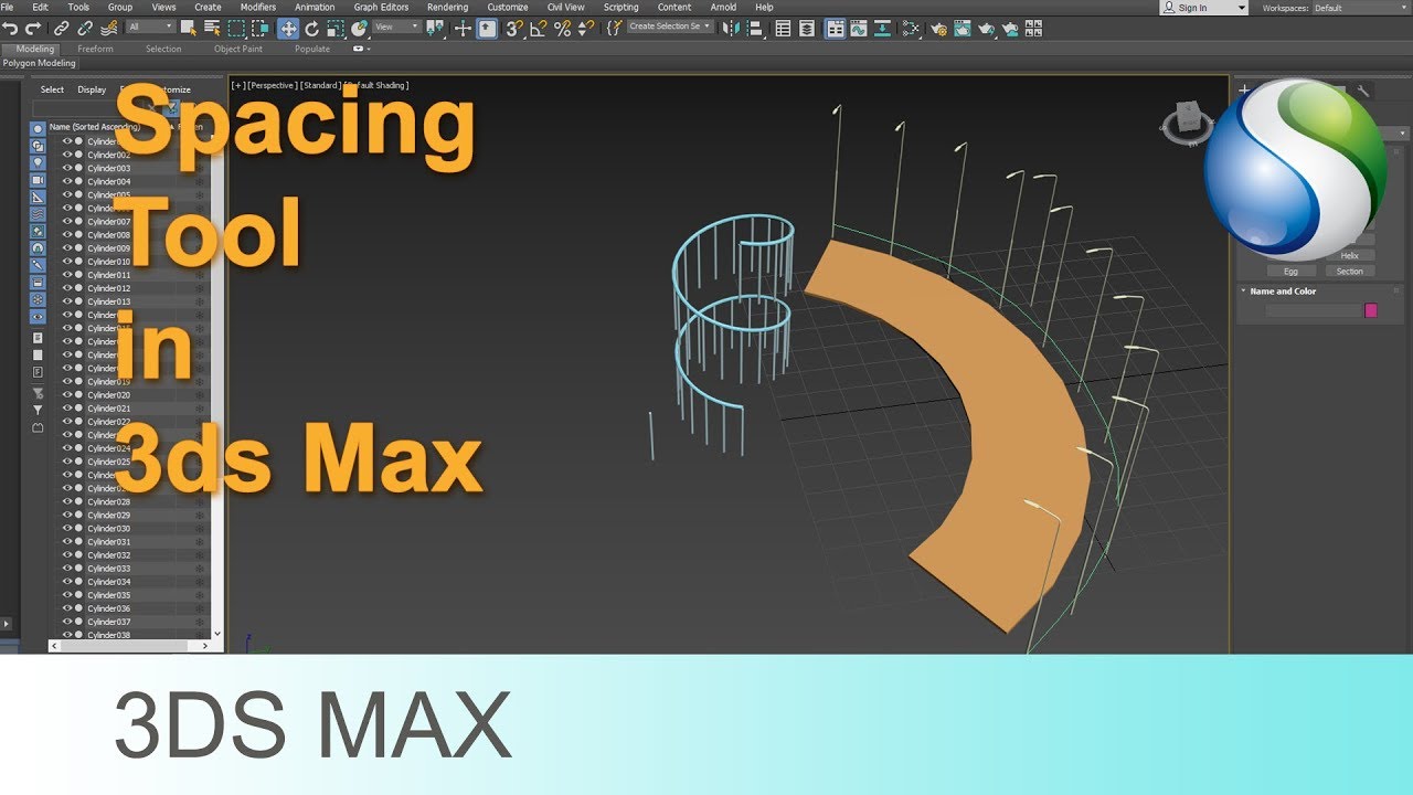 Spacing Tool In 3ds Max 2018 Autodesk 3ds Max Basic 2018 Tutorial