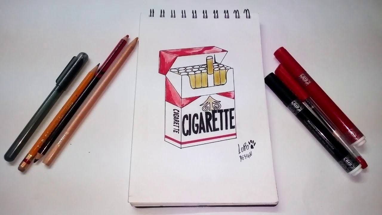 Cómo Dibujar Un Paquete De Cigarrillos