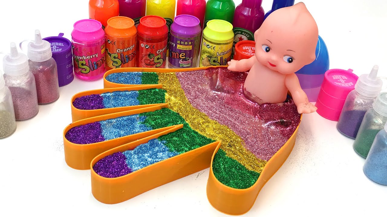 Mixing All My Slime Smoothie Learn Colors Rainbow Slime For Kids