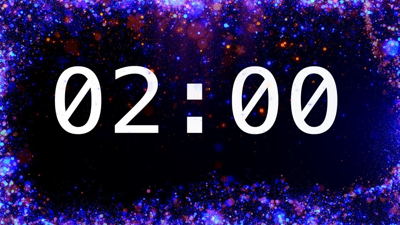 2 Minute Countdown Timer With Alarm Frame That Changes Color