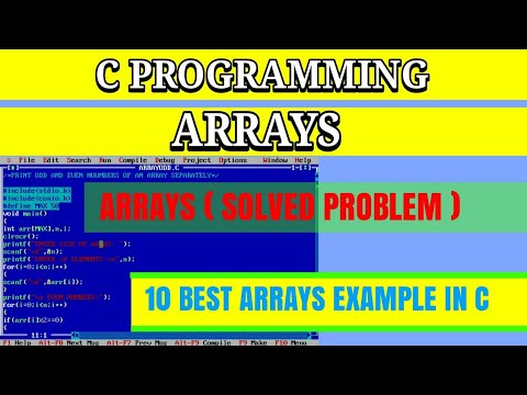 Array Examples In C Programming Array In C C Language Tutorial