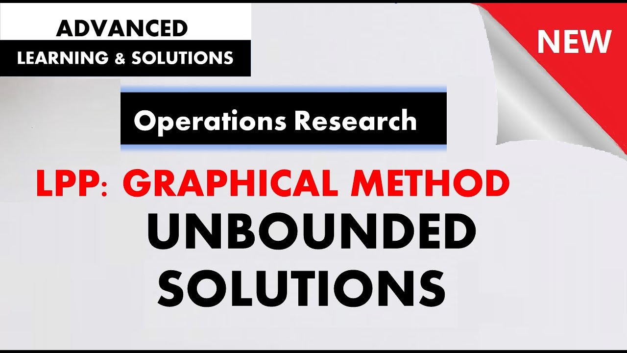 Lpp Graphical Method Unbounded Solution Youtube