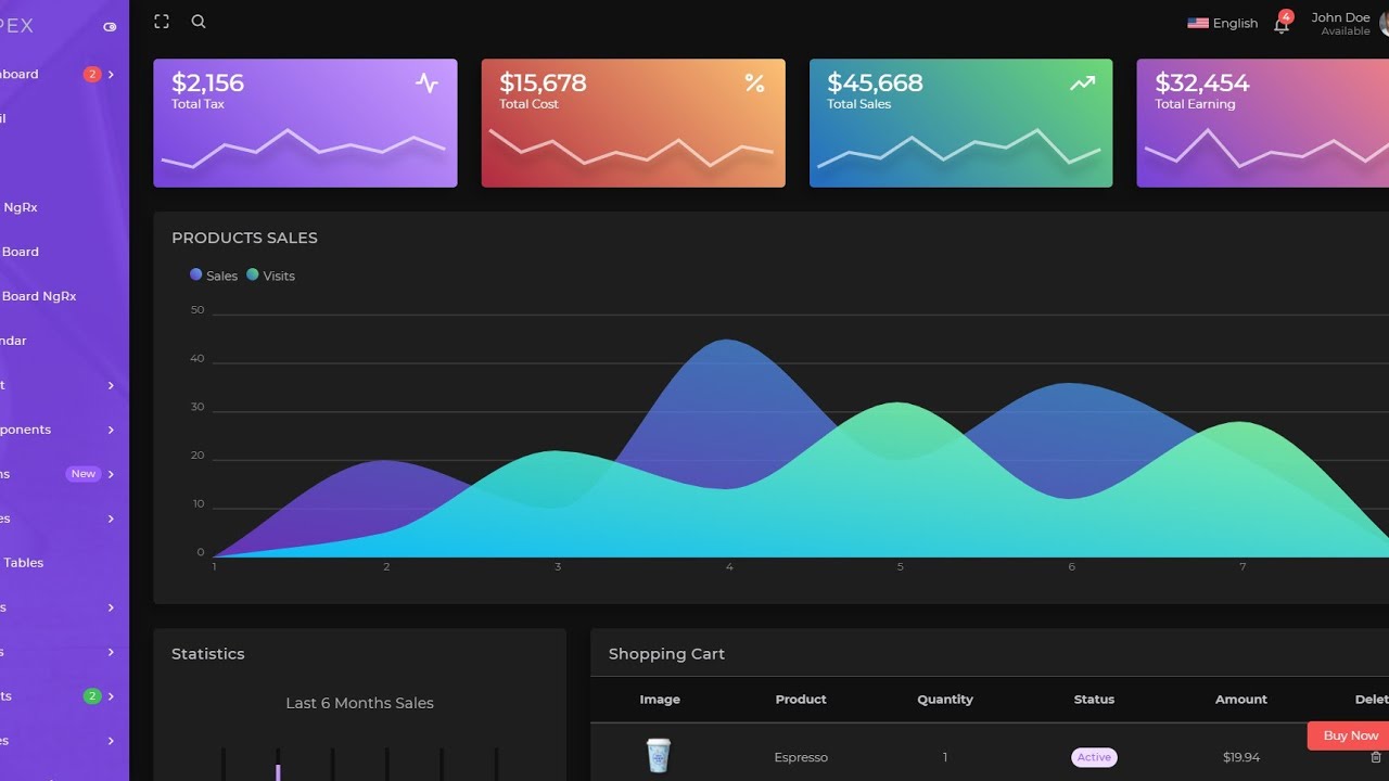 Apex Angular Admin Template Angular 9 Admin Template Youtube
