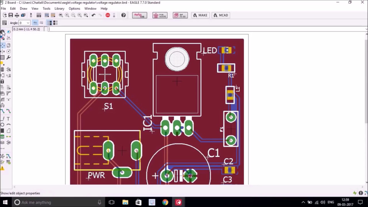 Board Layout With Eagle Pcb Design Tool Youtube