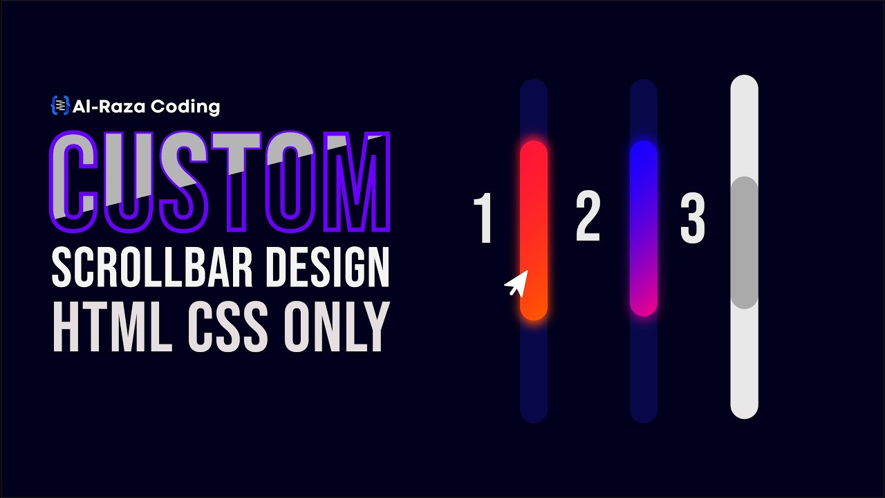 Custom Scrollbar Design Html Css Customize Scrollbar Using Css