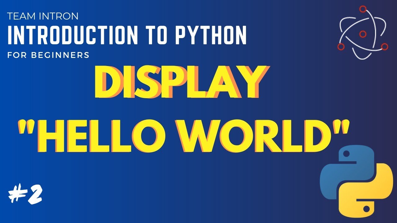 рџђќfirst Python Program Hello World Youtube