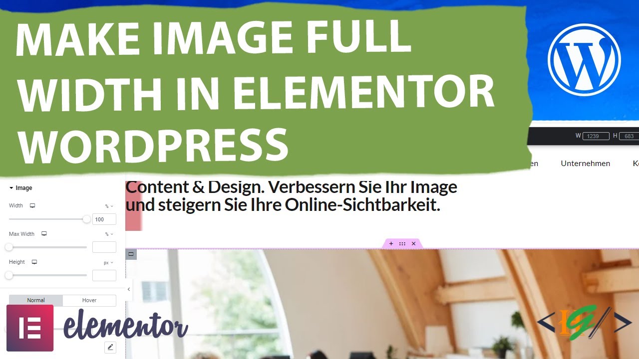 How To Make Image Full Width In Elementor Wordpress Youtube