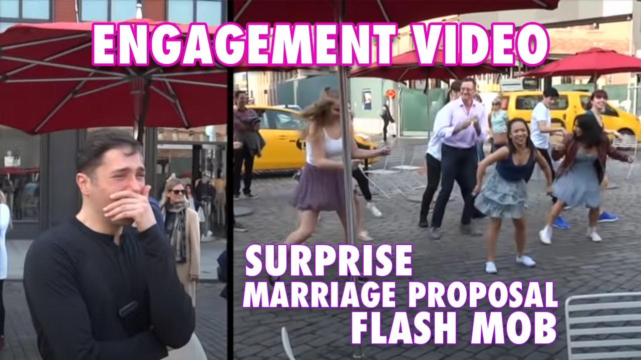Surprise Flash Mob Marriage Proposal Watch The Reaction Gay Couple