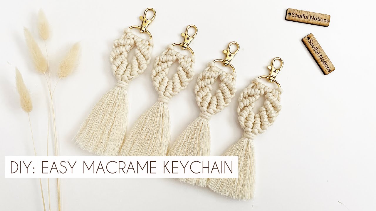 Macrame Keychains Easy Macrame Daisy Keychain Macrame Tutorial