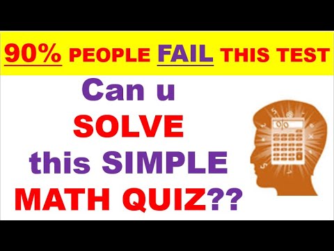 Simple Math Test 90 Fail Can U Solve This Youtube