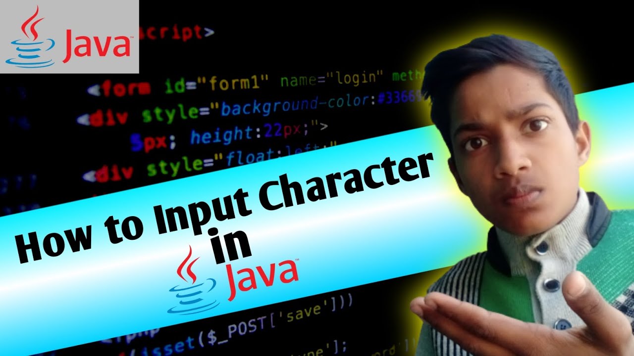 How To Input Char In Java Java Youtube