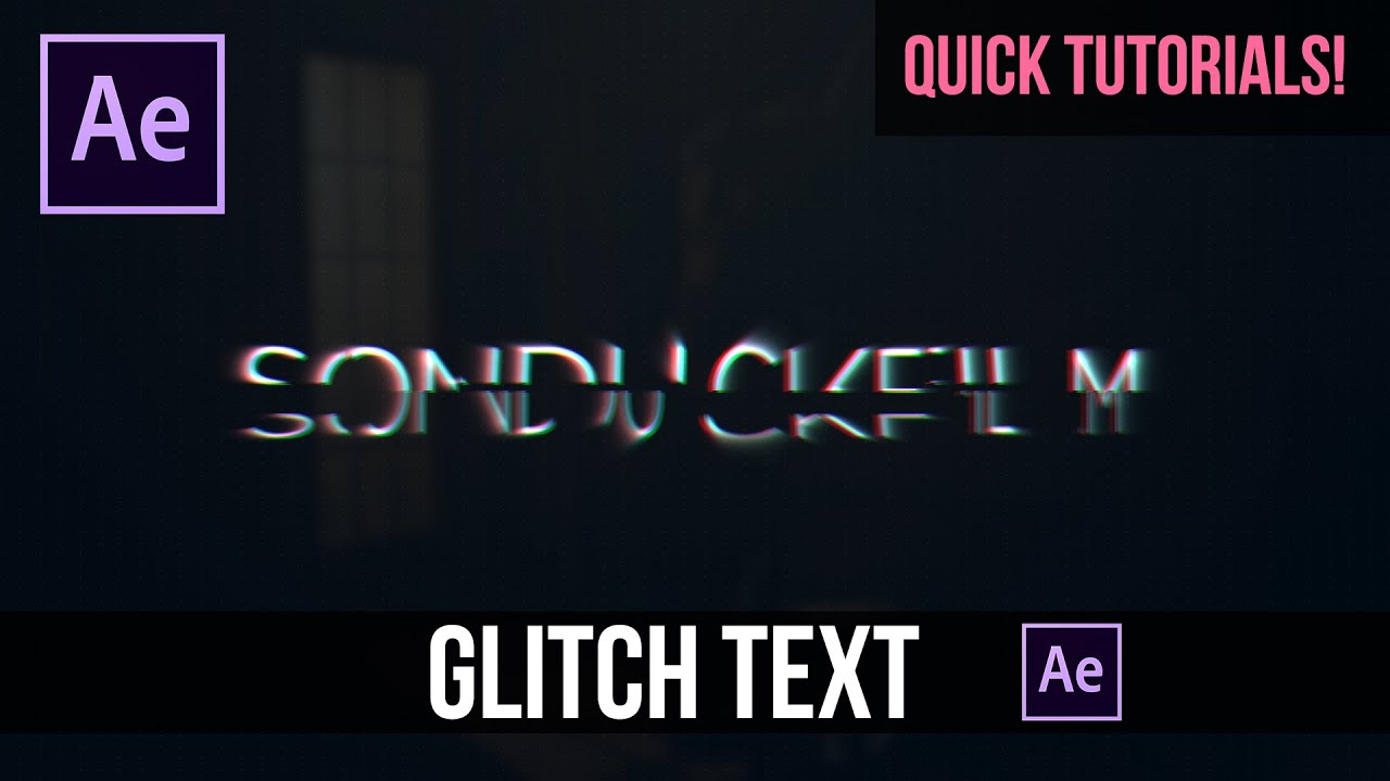 Quick Tutorials Fast Glitch Text Animation In After Effects Tutorial