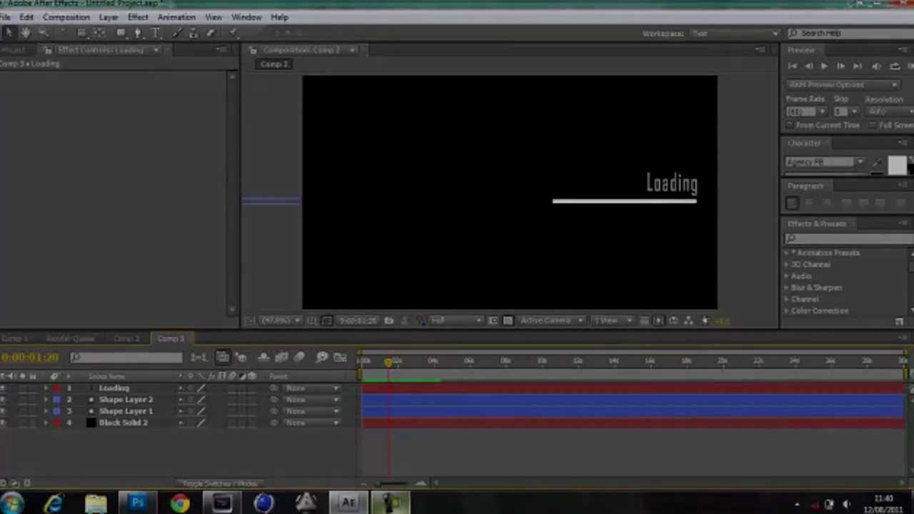 Class 1 After Effects Loading Bar Effect Youtube