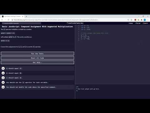 Basic Javascript 20 111 Compound Assignment With Augmented