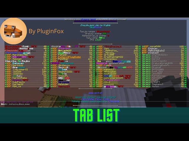 Tablist Plugin Minecraft Powerboard Scoreboard Tablist Prefix