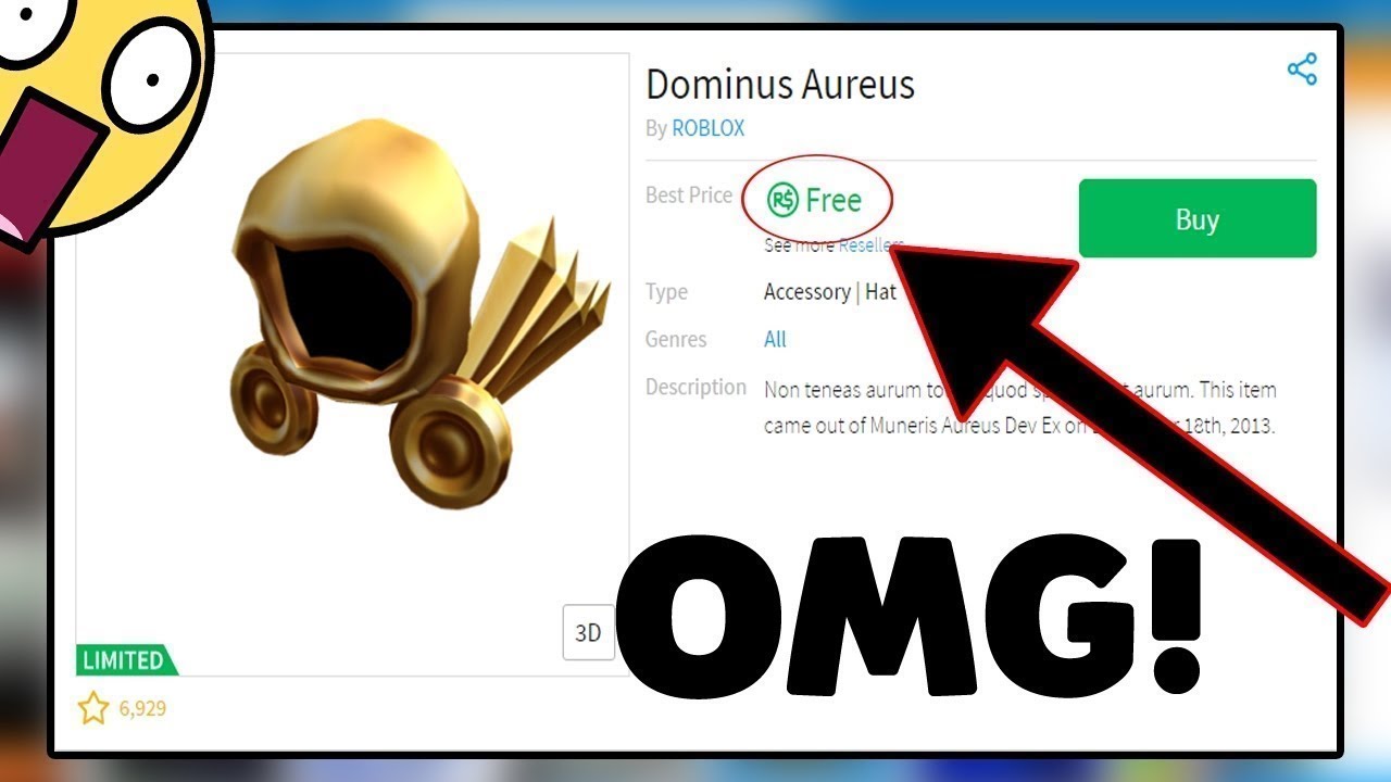Como Tener El Dominus Gratis En Roblox Youtube