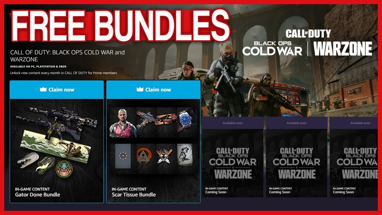 Claim New Warzone Bundles For Free With Prime Gaming Free Finishing