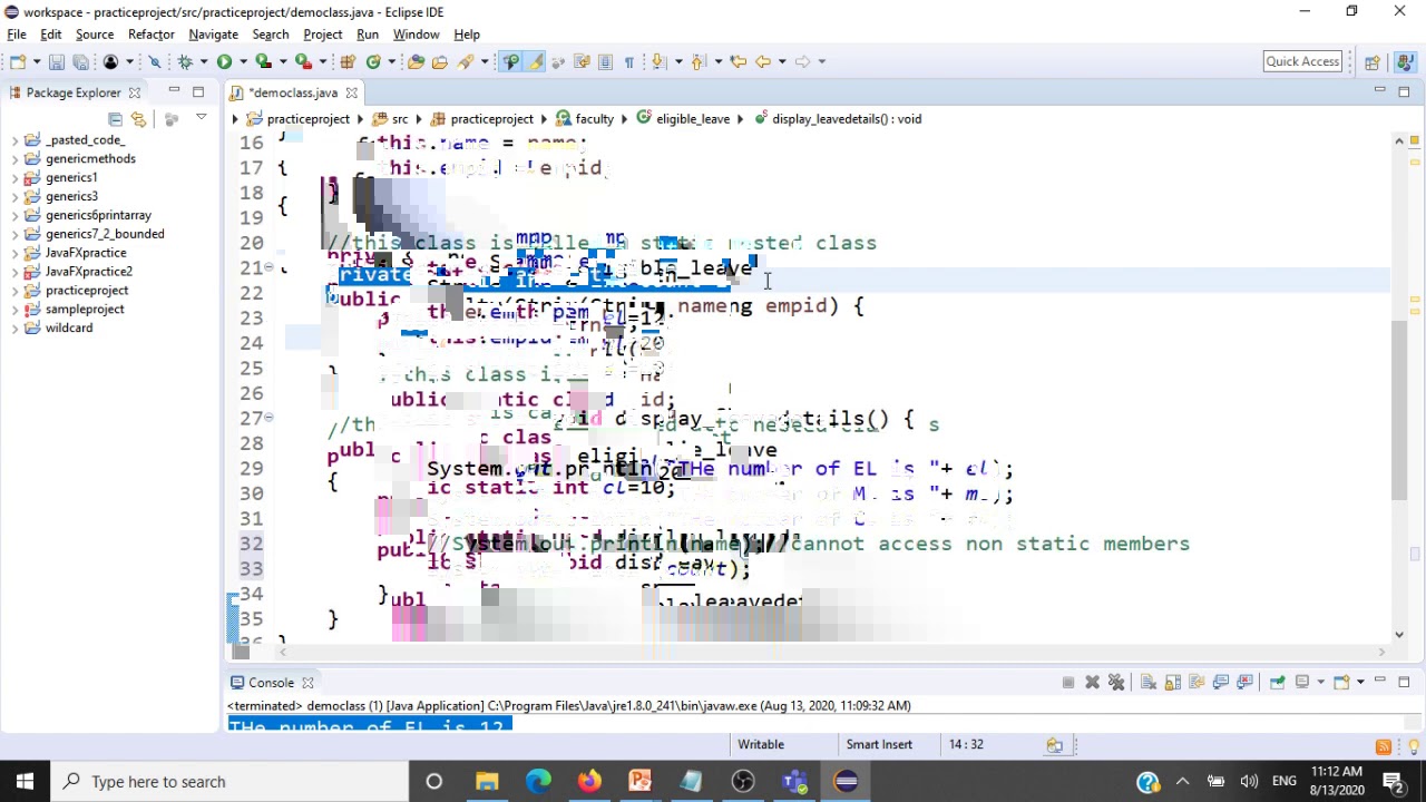 Static Nested Classes Java Programming Cse1007 Youtube