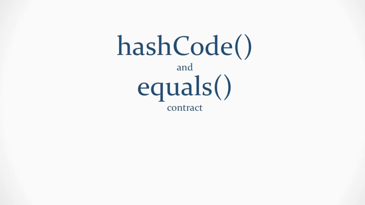 Hashcode And Equals Java Youtube
