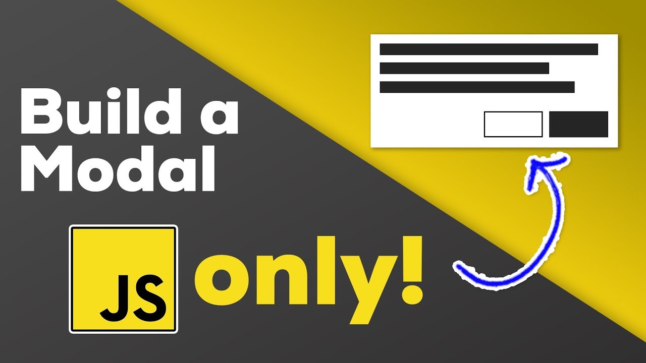 Vanilla Javascript Modal Javascript Only Youtube