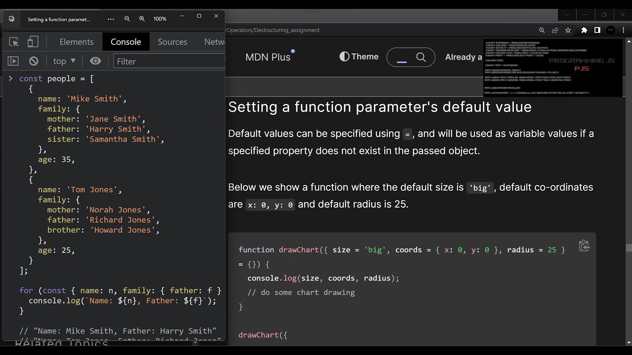 Setting A Function Parameter S Default Value Destructuring Assignment