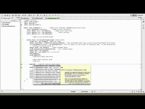 Cardlayout Tutorial Youtube