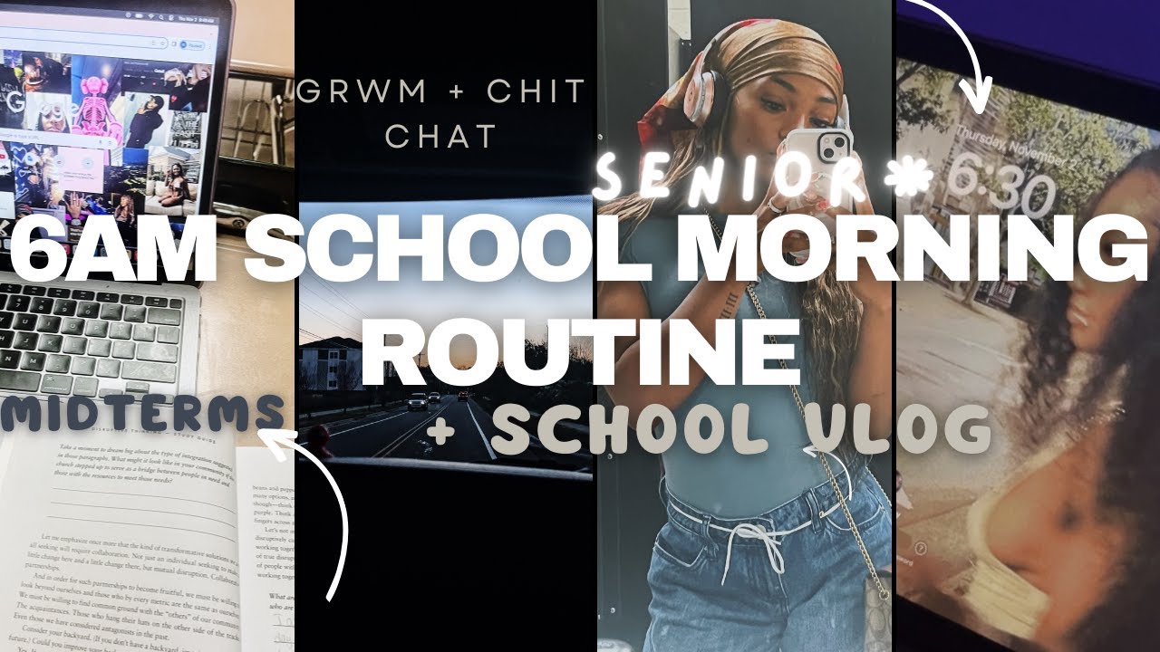 Realistic 6am Highschool Morning Routine School Vlog Senior Youtube