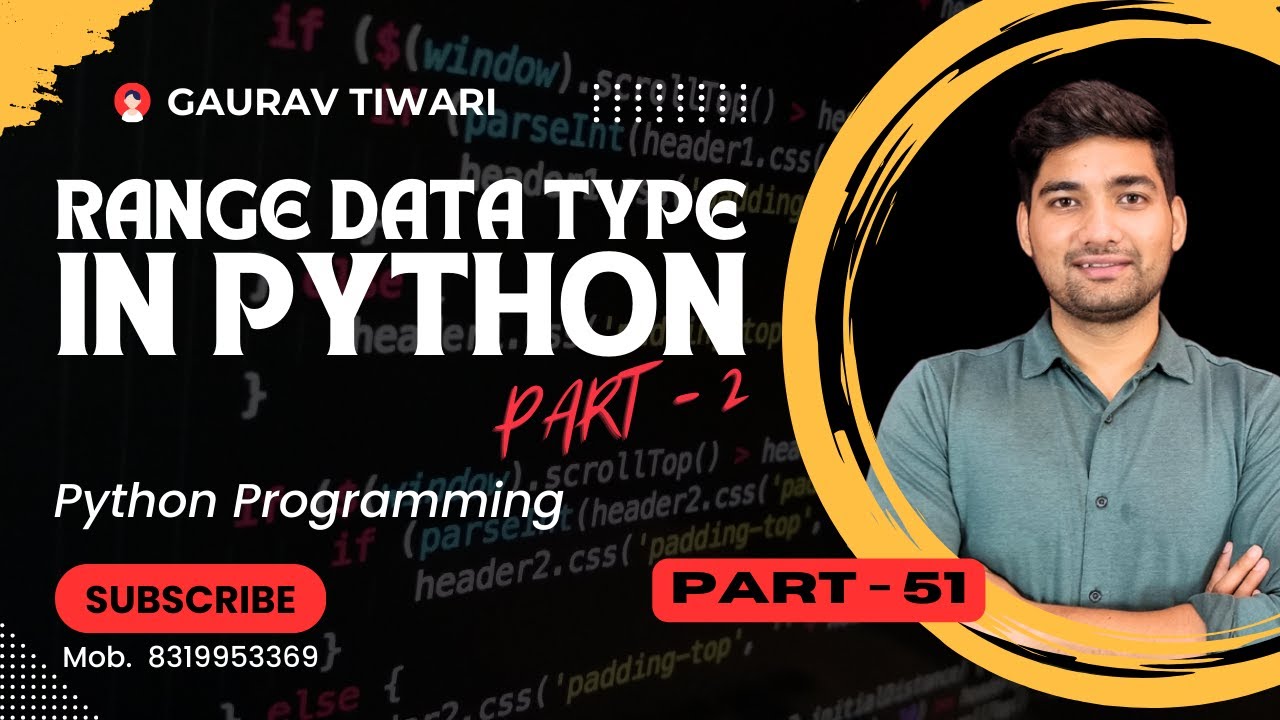 Range Data Type In Python Part 2 Youtube
