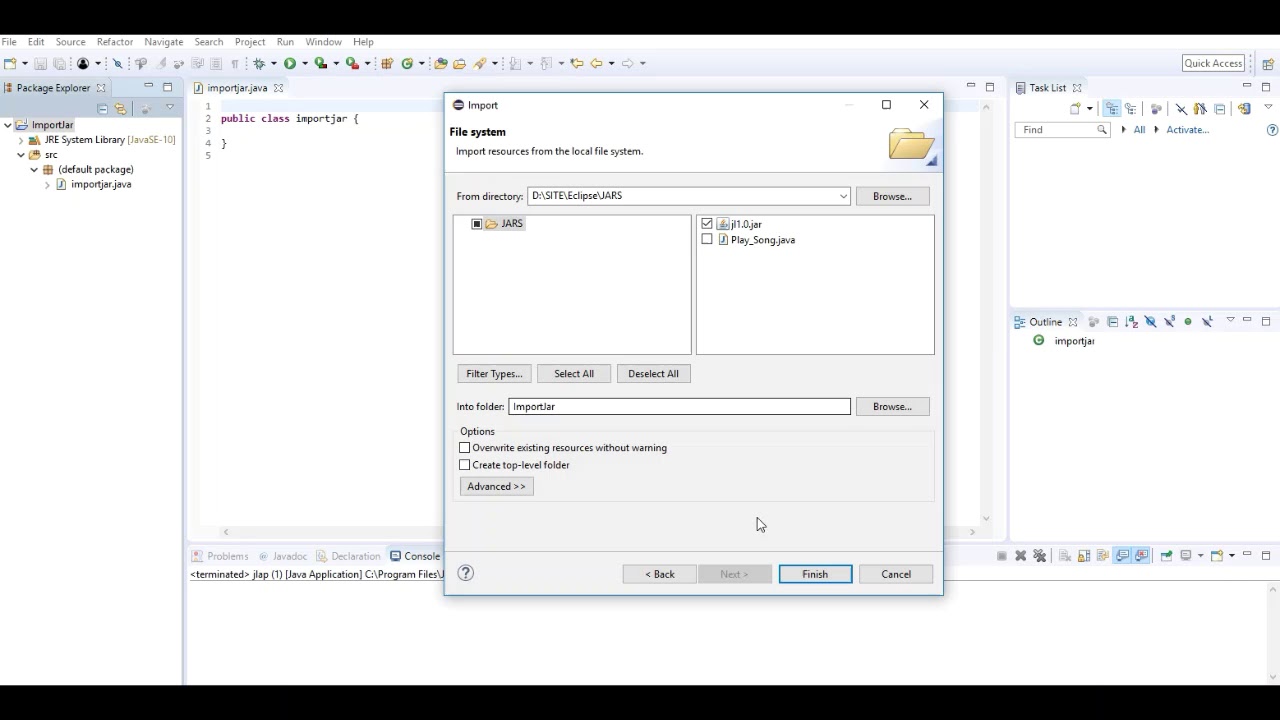 How To Import Jar File In Eclipse Ide Steps Youtube