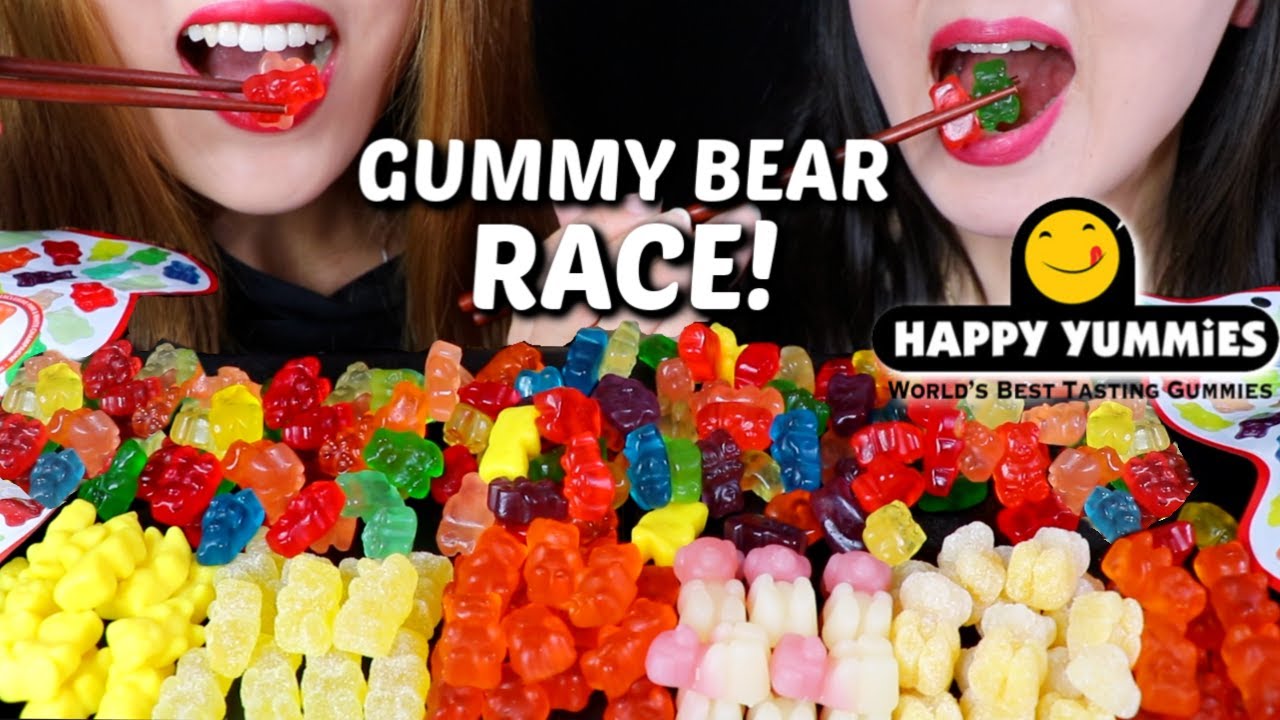 Asmr Gummy Bear Race Eating Happy Yummies World S Best Tasting Gummies