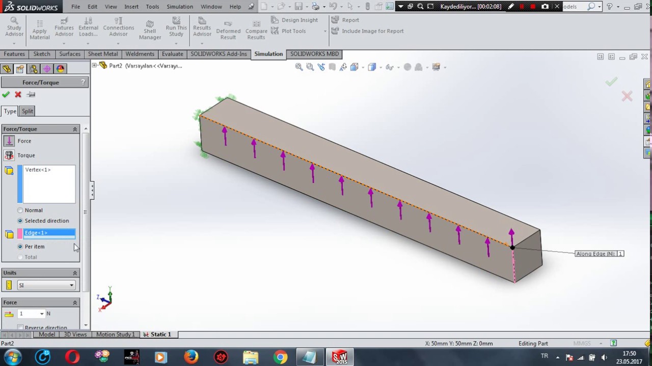 Solidworks Beam Analysis Youtube