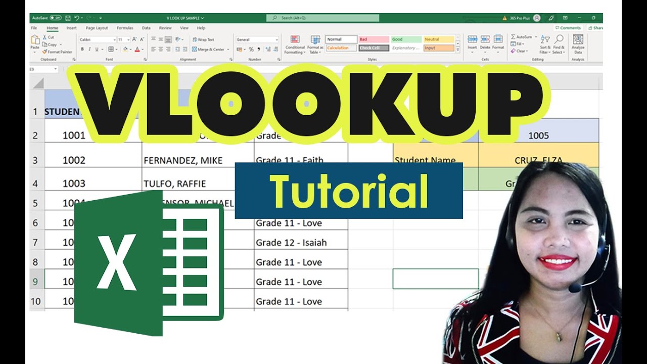 How To Use Vlookup In Ms Excel Tutorial Youtube
